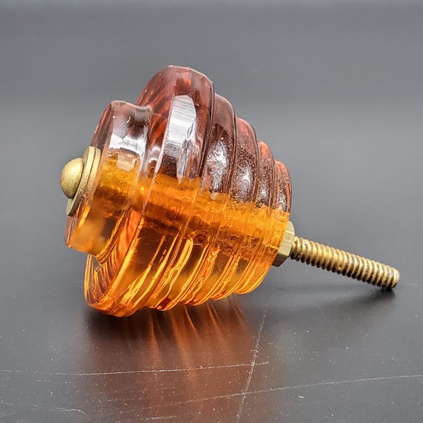 Amber Glass Knobs - Etsy
