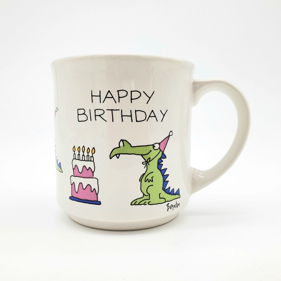 Awesome Vintage Happy Birthday Dragon Boynton Crocodile Blowing Out ...