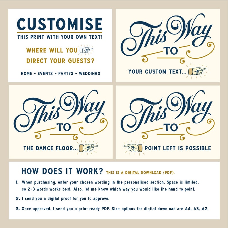 Personalized Event Arrow Sign – Custom Directional Signage (digital ...