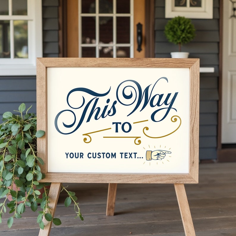 Personalized Event Arrow Sign – Custom Directional Signage (digital ...