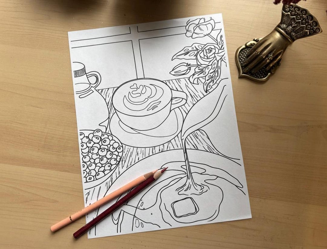 Vermont Maple Syrup - Breakfast Coloring Page - Printable Adult ...