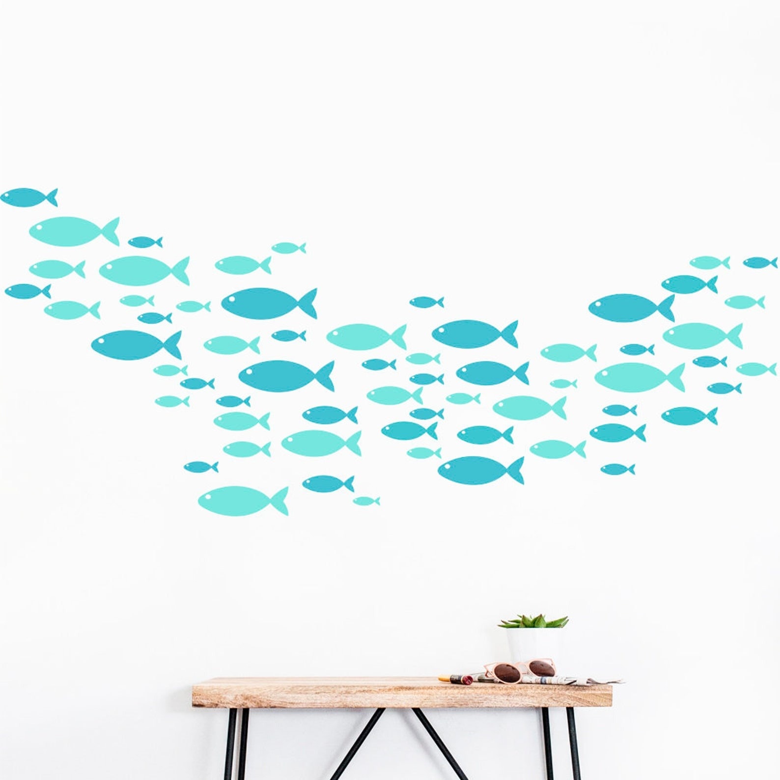 Fish Wall Decal - School of Fish Wall Sticker H105 - Etsy