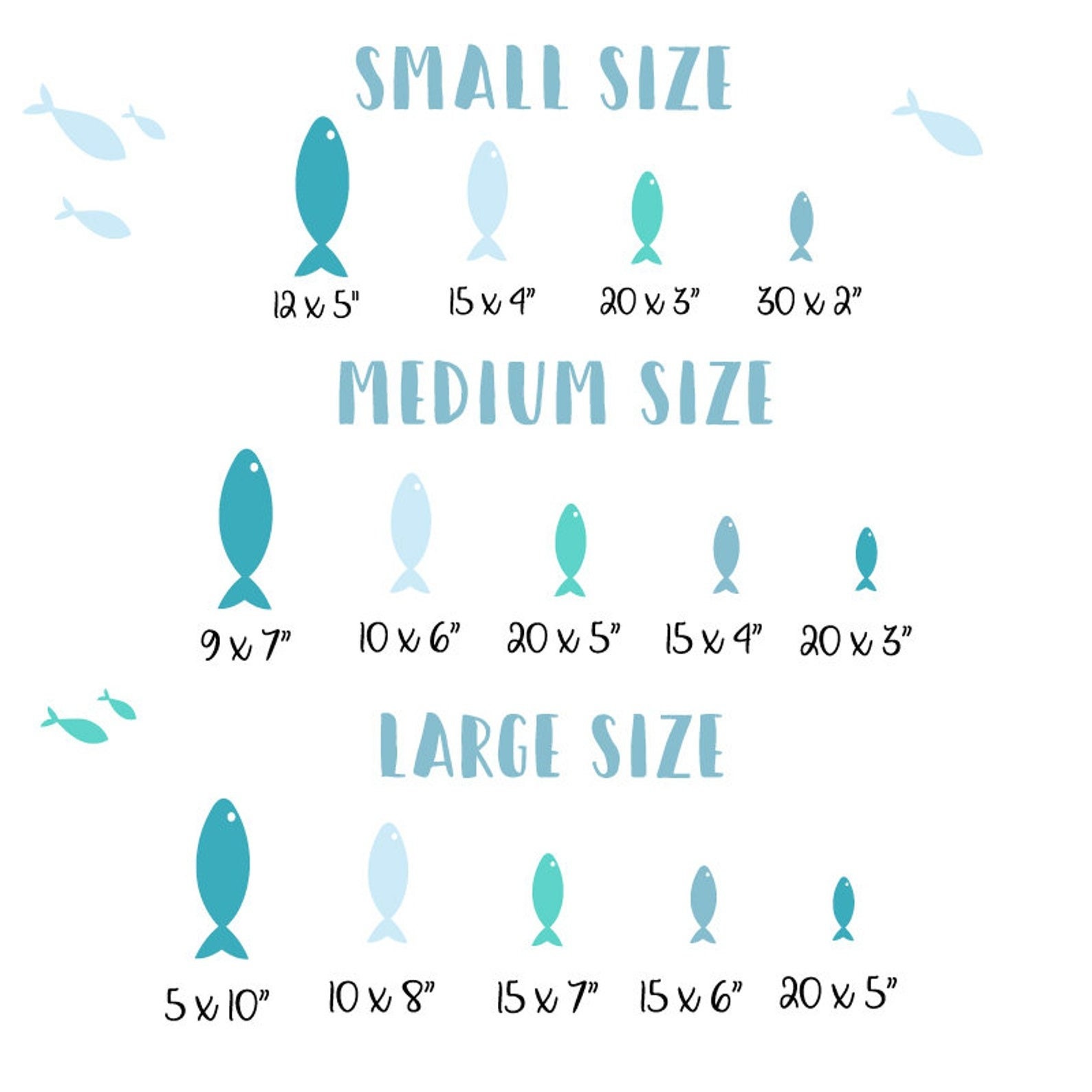 Fish Wall Decal - School of Fish Wall Sticker H105 - Etsy