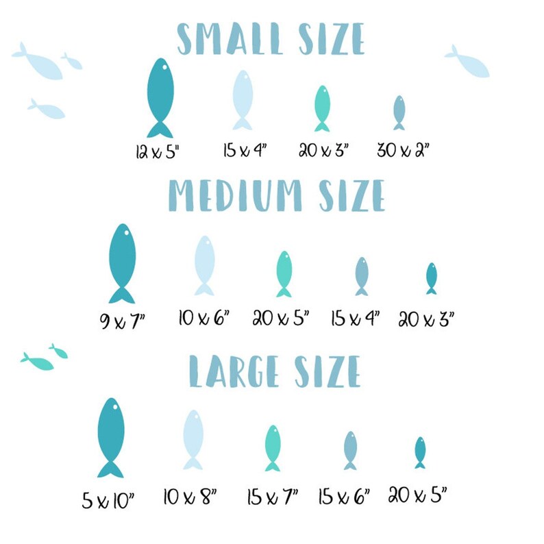Fish Wall Decal - School of Fish Wall Sticker H105 - Etsy