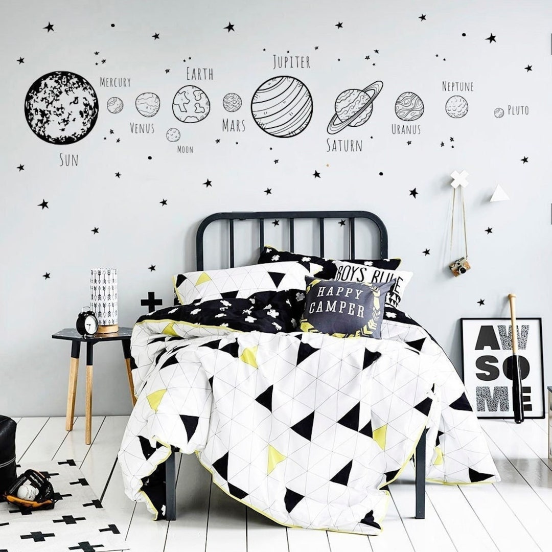 Planets Wall Sticker , Solar System, Stars Wall Sticker H143 - Etsy