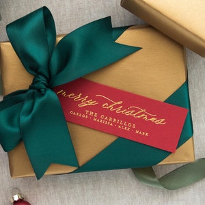 Foil Gift Tags With Personalized Name | Custom Christmas Gift Tag ...