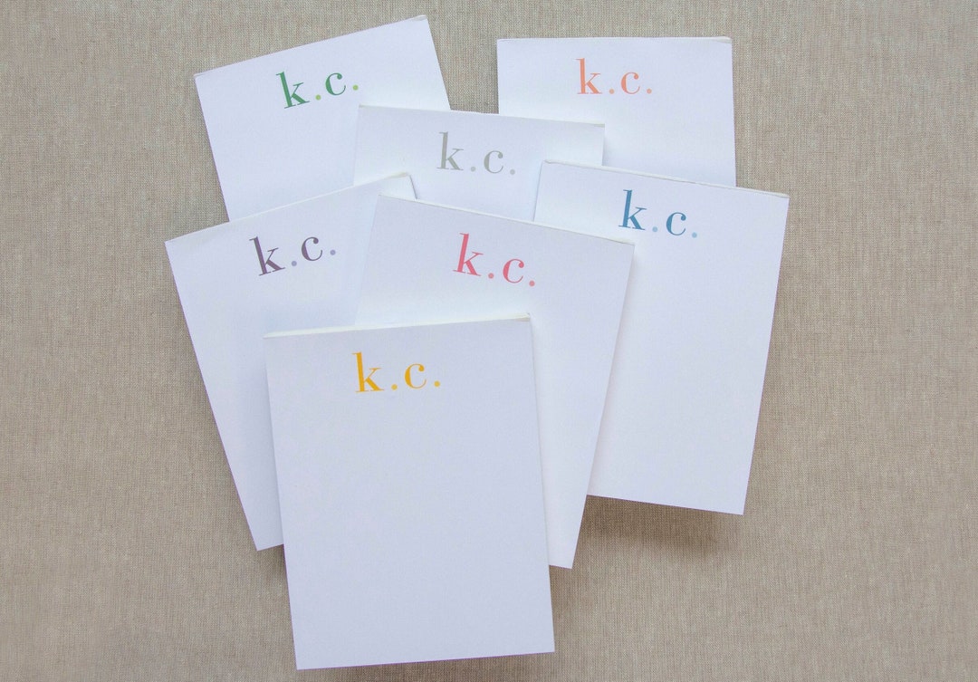 Rainbow Initial Personalized Name Notepad: Custom Stationery - Etsy