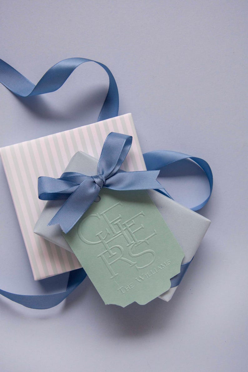 Embossed Gift Tags With Personalized Name | Custom Christmas Gift Tag ...