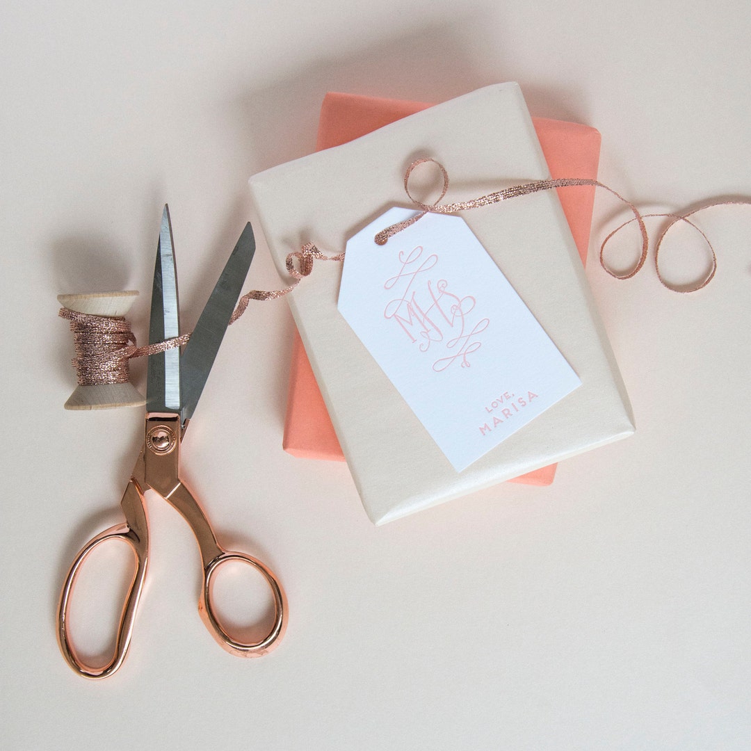 Letterpress Gift Tags With Personalized Name | Custom Celebration Gift ...