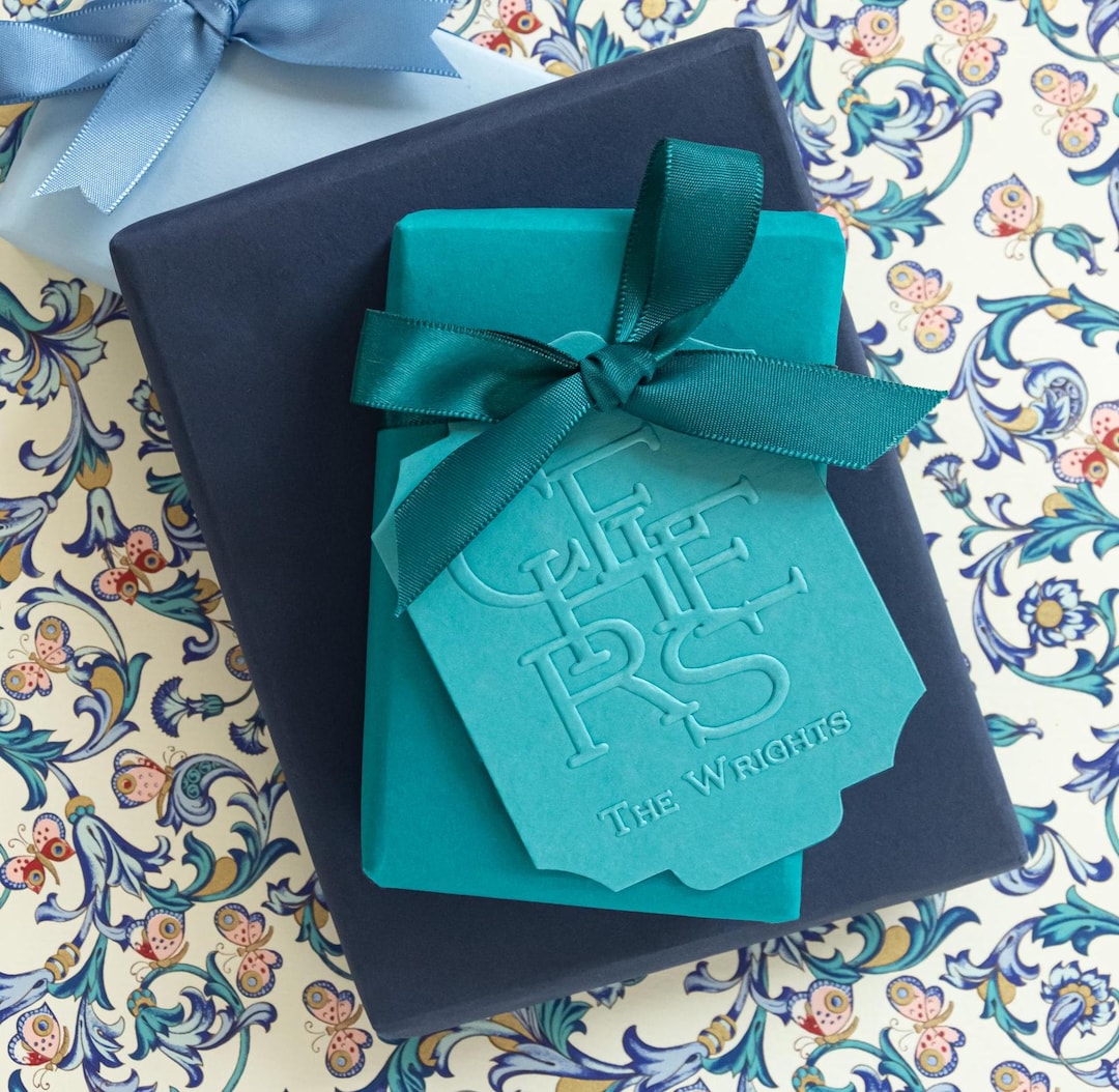 Embossed Gift Tags With Personalized Name | Custom Christmas Gift Tag ...