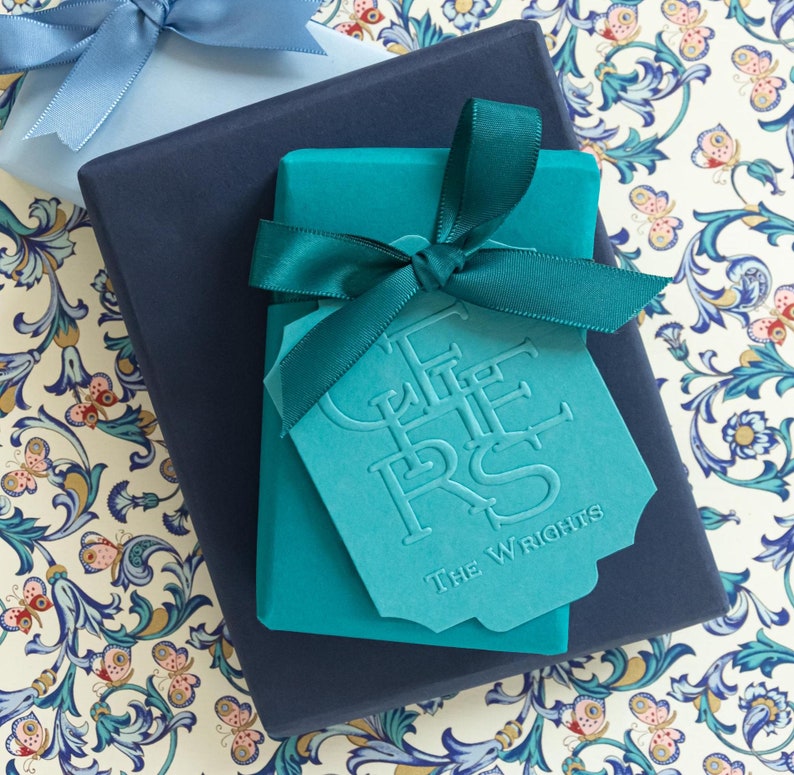Embossed Gift Tags With Personalized Name | Custom Christmas Gift Tag ...