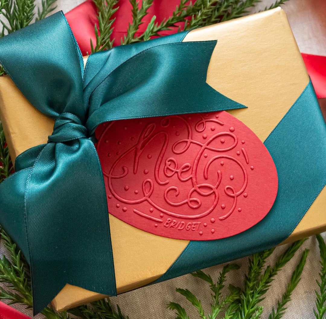 Embossed Gift Tags With Personalized Name | Custom Christmas Gift Tag ...