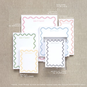 Personalized Border Notepad | Custom Wavy Name Notepad | BF-3 - Etsy