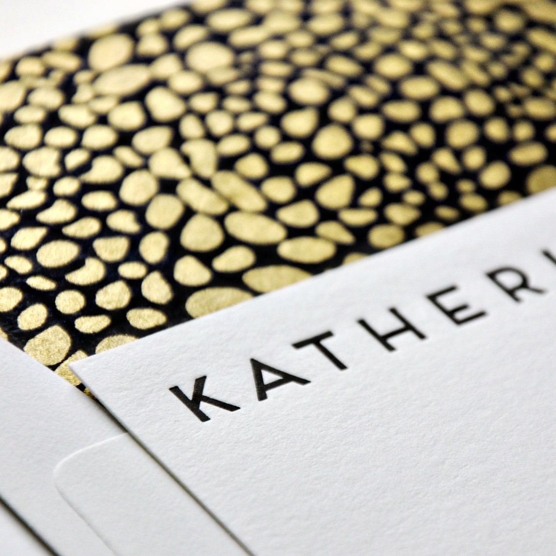 One Color Letterpress Custom Notecards From the Personal Stationery ...