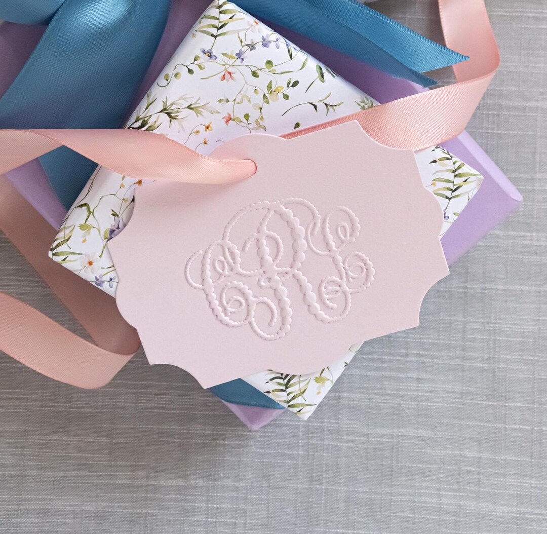 Embossed Gift Tags With Personalized Name | Custom Christmas Gift Tag ...