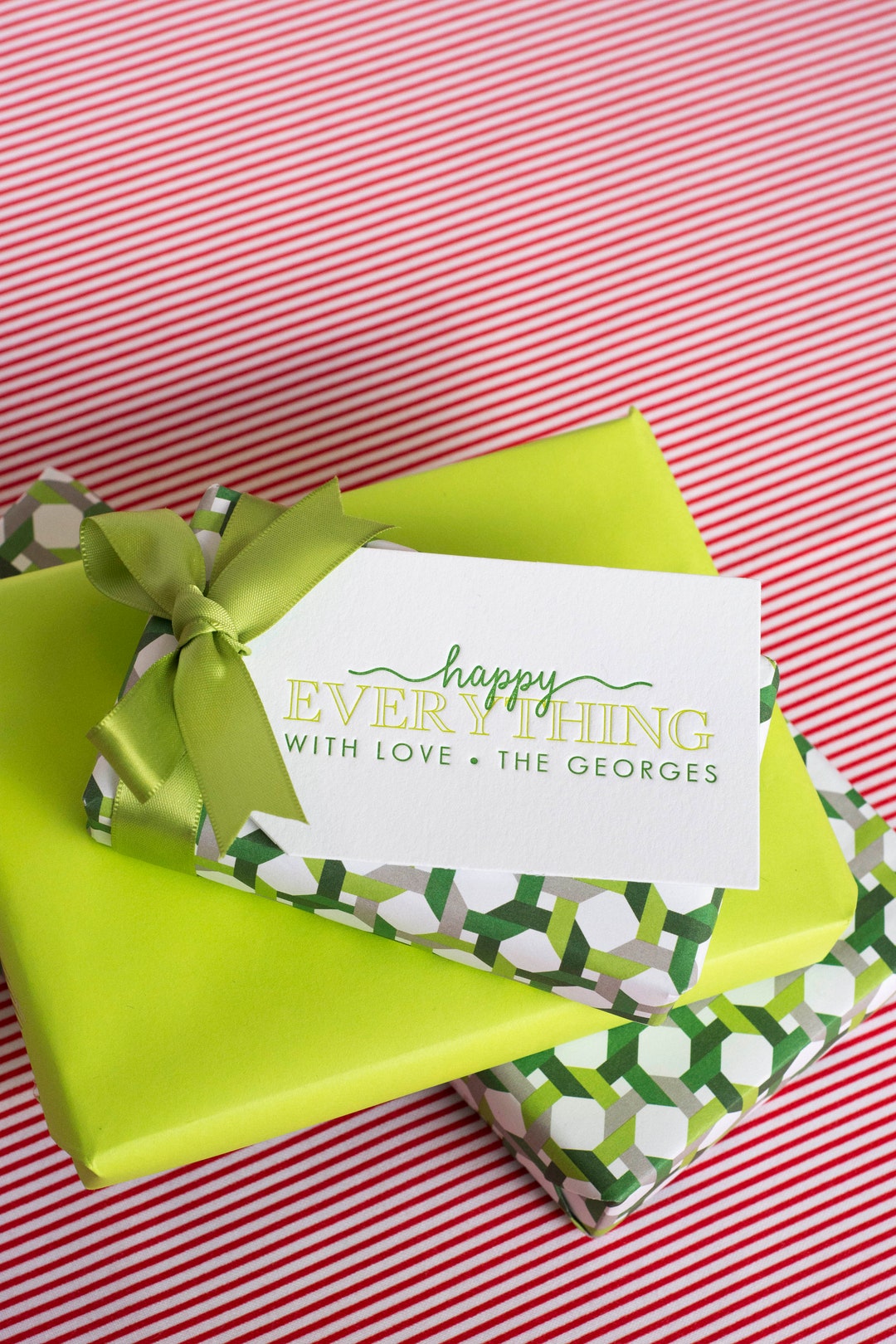 Letterpress Gift Tags With Personalized Name | Custom Celebration Gift ...