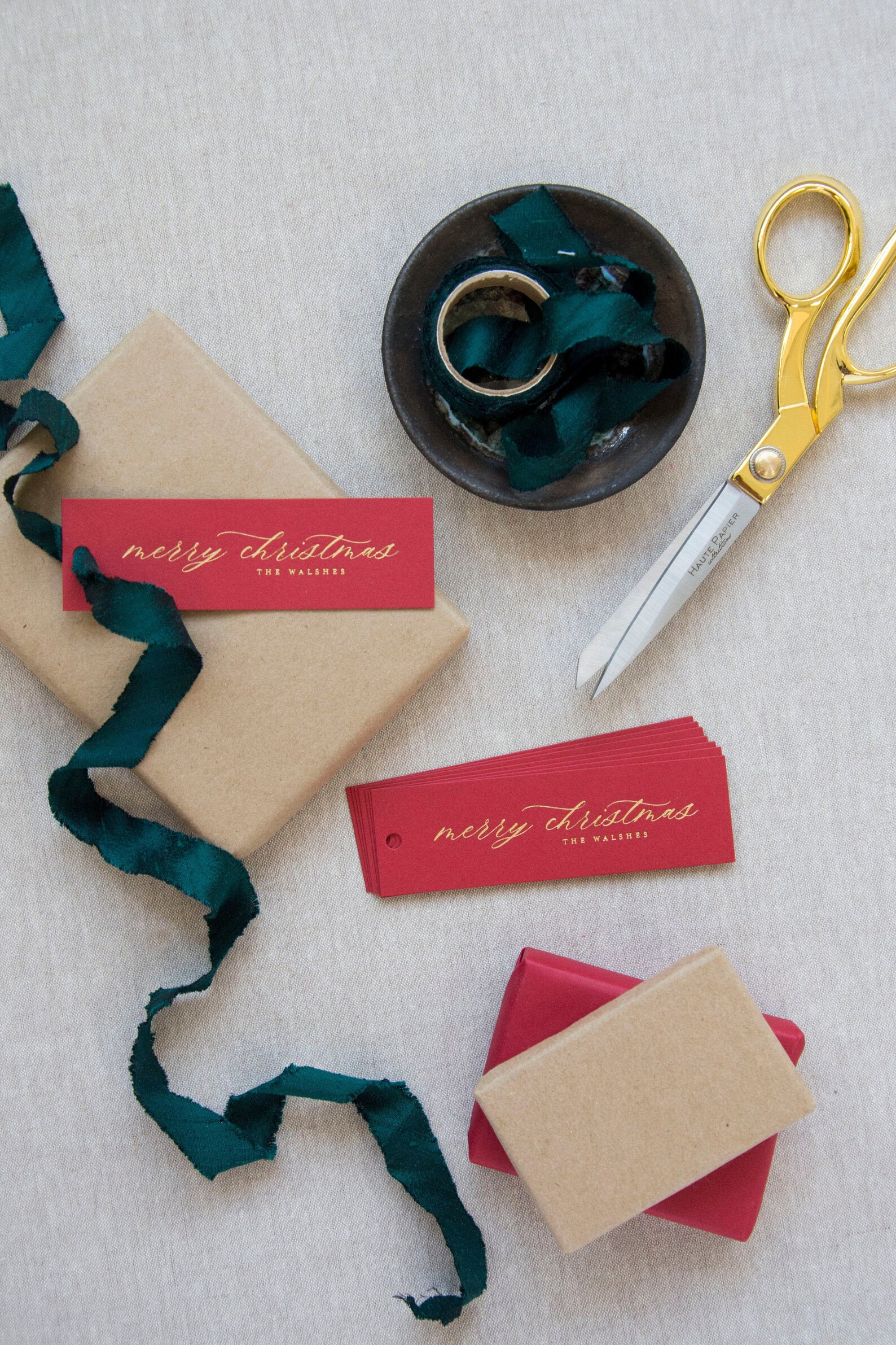 Personalized Foil Stamp Gift Tags Design T347 Custom Merry - Etsy