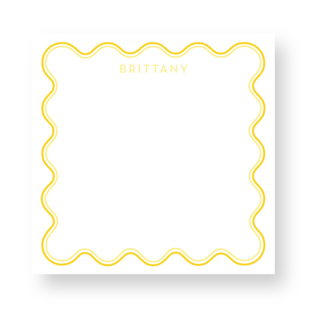 Personalized Border Notepad Custom Wavy Name Notepad BF-3 - Etsy