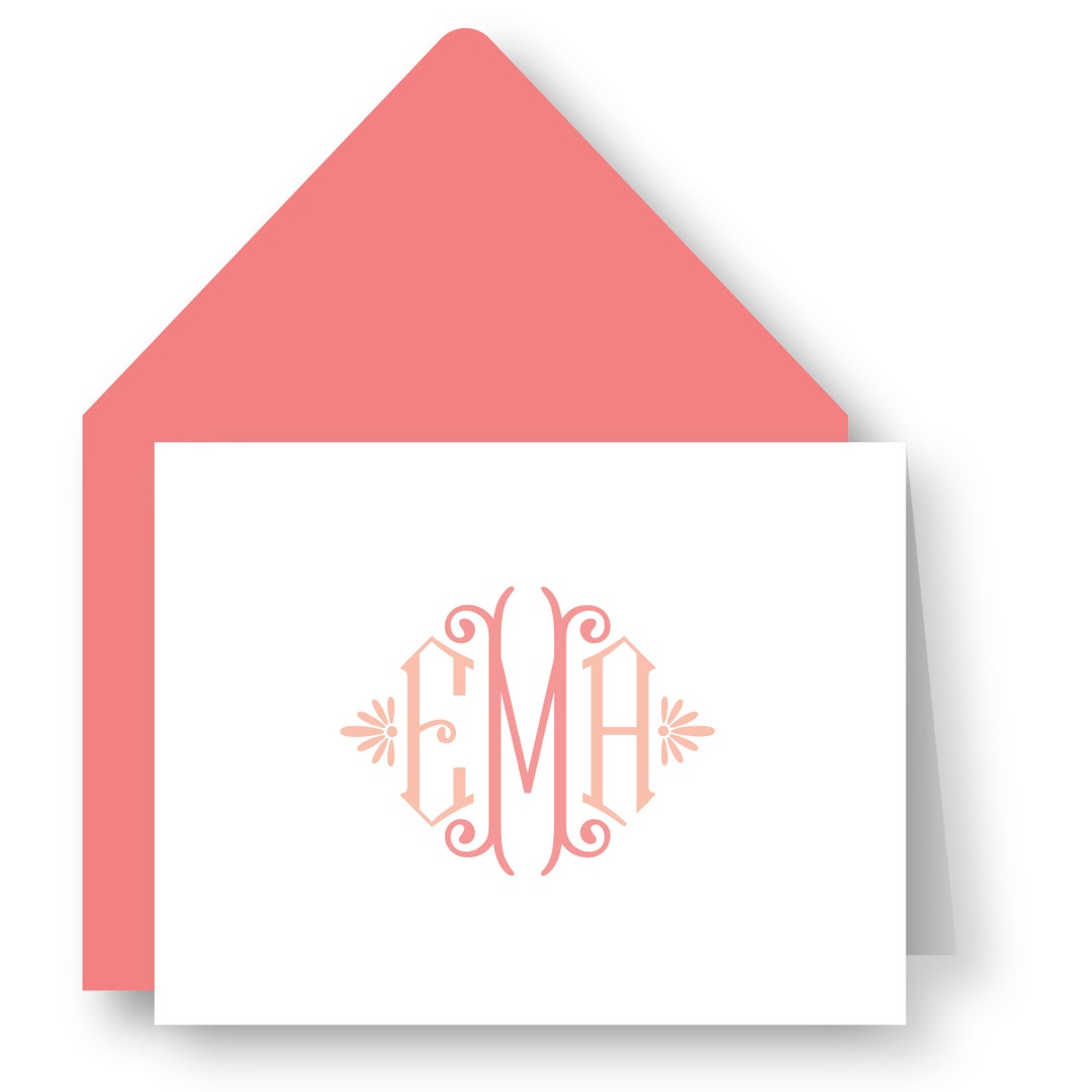 Folded Custom Notecards | Personalized Stationery - D82 - Etsy