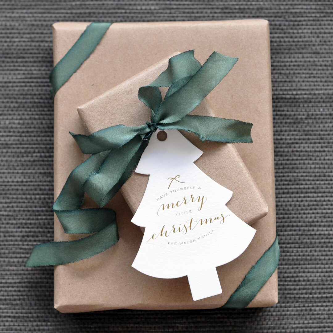 Letterpress Gift Tags With Personalized Name | Custom Christmas Gift ...