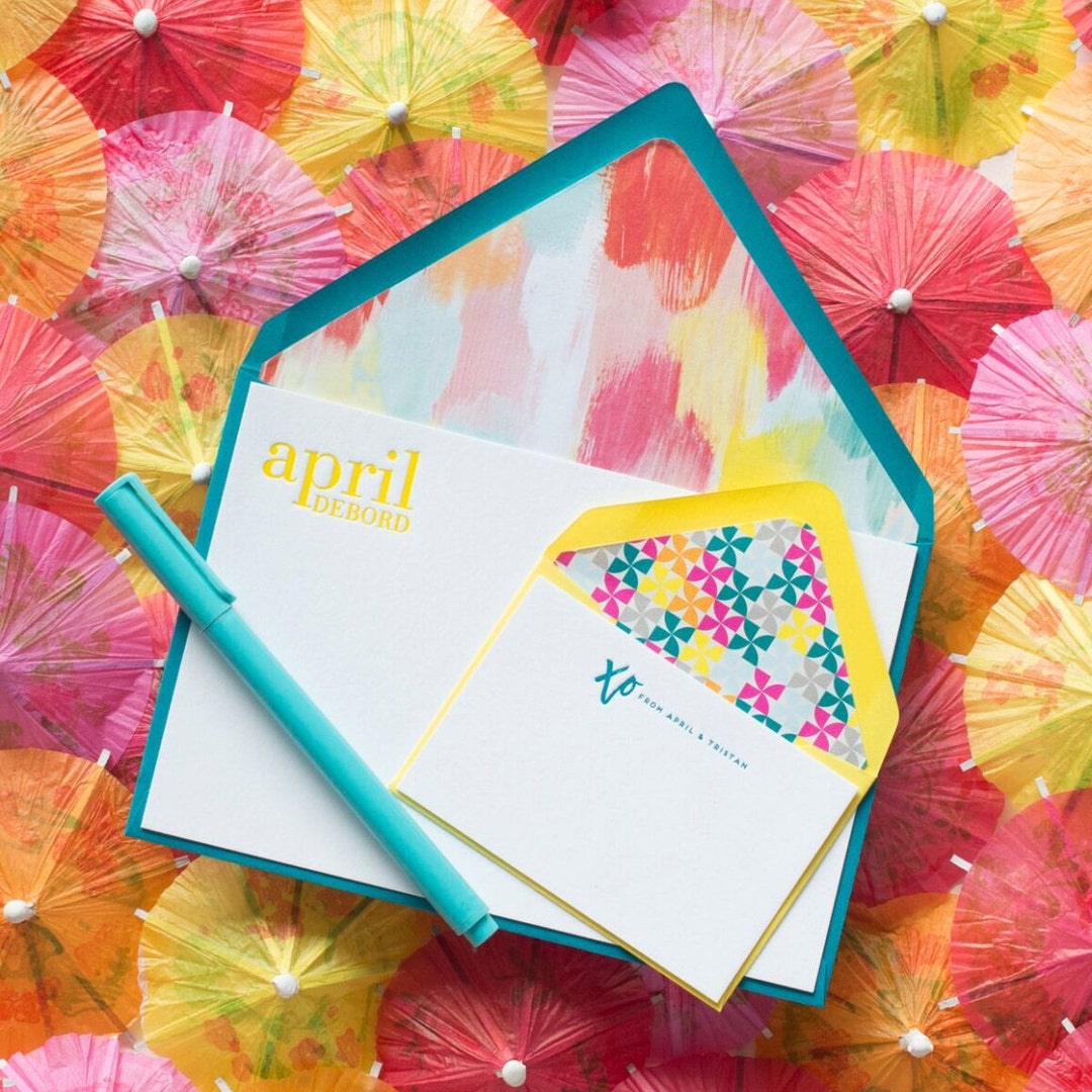 Create Your Own Letterpress Note Card - Custom Notes and Enclosures ...