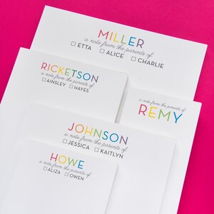 Personalized Notepad With Custom Rainbow Family Name - Etsy