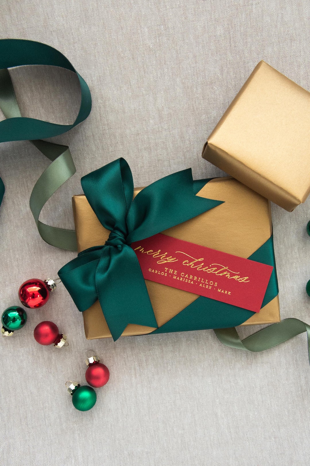 Foil Gift Tags With Personalized Name | Custom Christmas Gift Tag ...