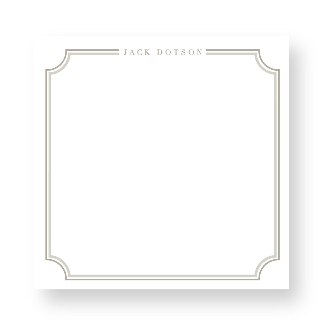 Personalized Border Notepad Custom Executive Name Notepad BF-6 - Etsy