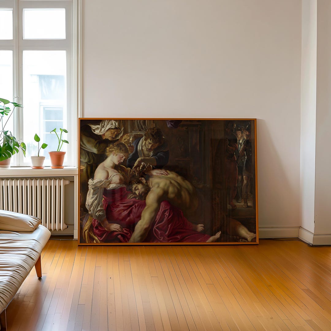 Samson and Delilah Wall Canvas Art by Peter Paul Rubens Baroque ...