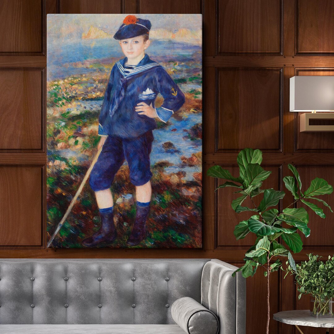 Sailor Boy Portrait Robert Nunès Canvas Wall Print - Renoir’s 1883 ...