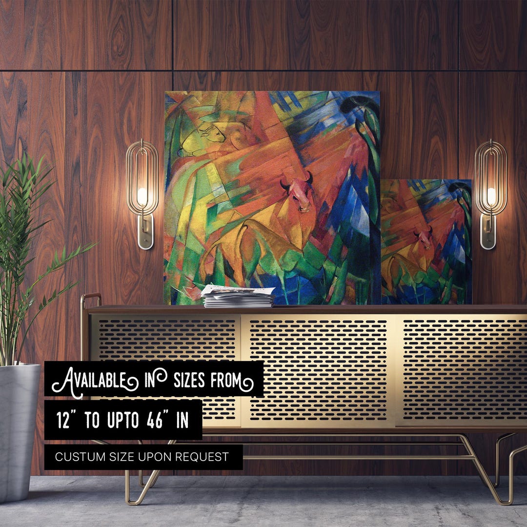 Franz Marc Animals in a Landscape Canvas Prints - 1914 Expressionist ...