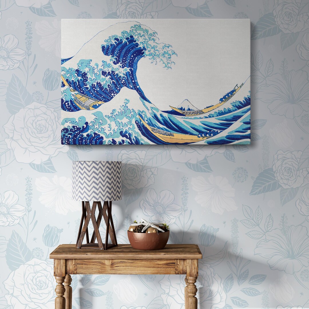 Hokusai the Great Wave Wall Canvas - Stunning Japanese Art Reproduction ...
