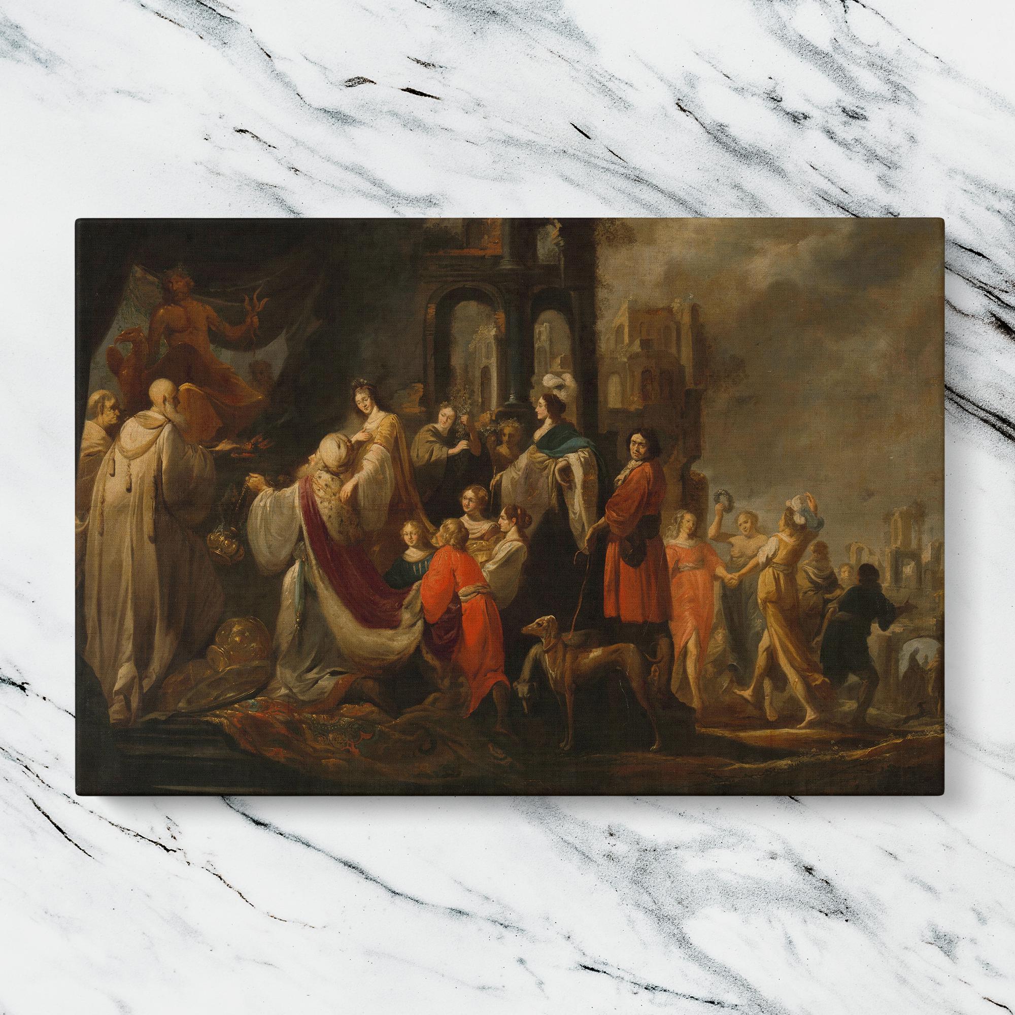 Baroque Religious Scene Canvas Wall Prints - Jacob Hogers King Solomon ...