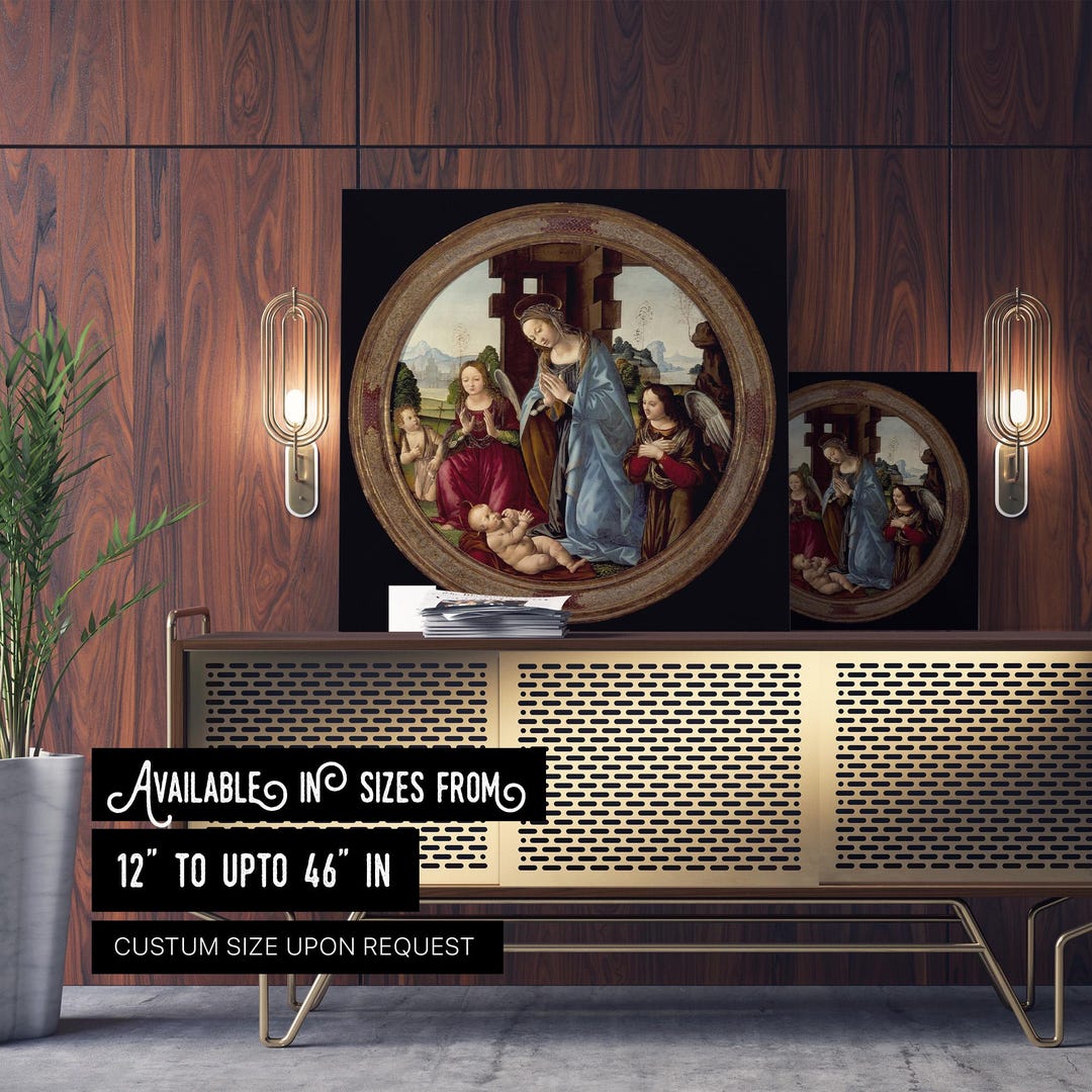 Virgin Adoring Christ Child Canvas Print - Renaissance Religious Art ...