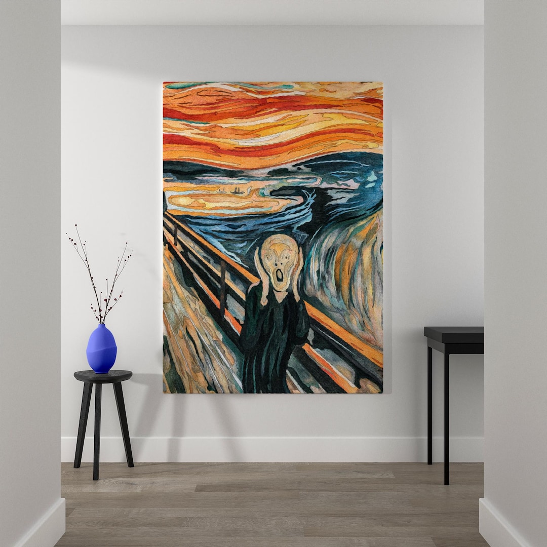 The Scream Canvas Wall Art - Edvard Munch Iconic Expressionist ...