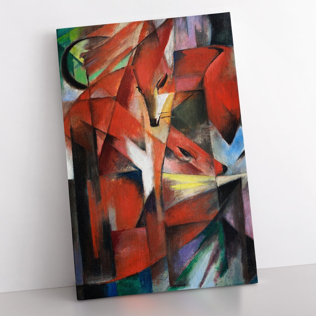 Franz Marc the Foxes Wall Canvas - 1913 Expressionist Masterpiece ...