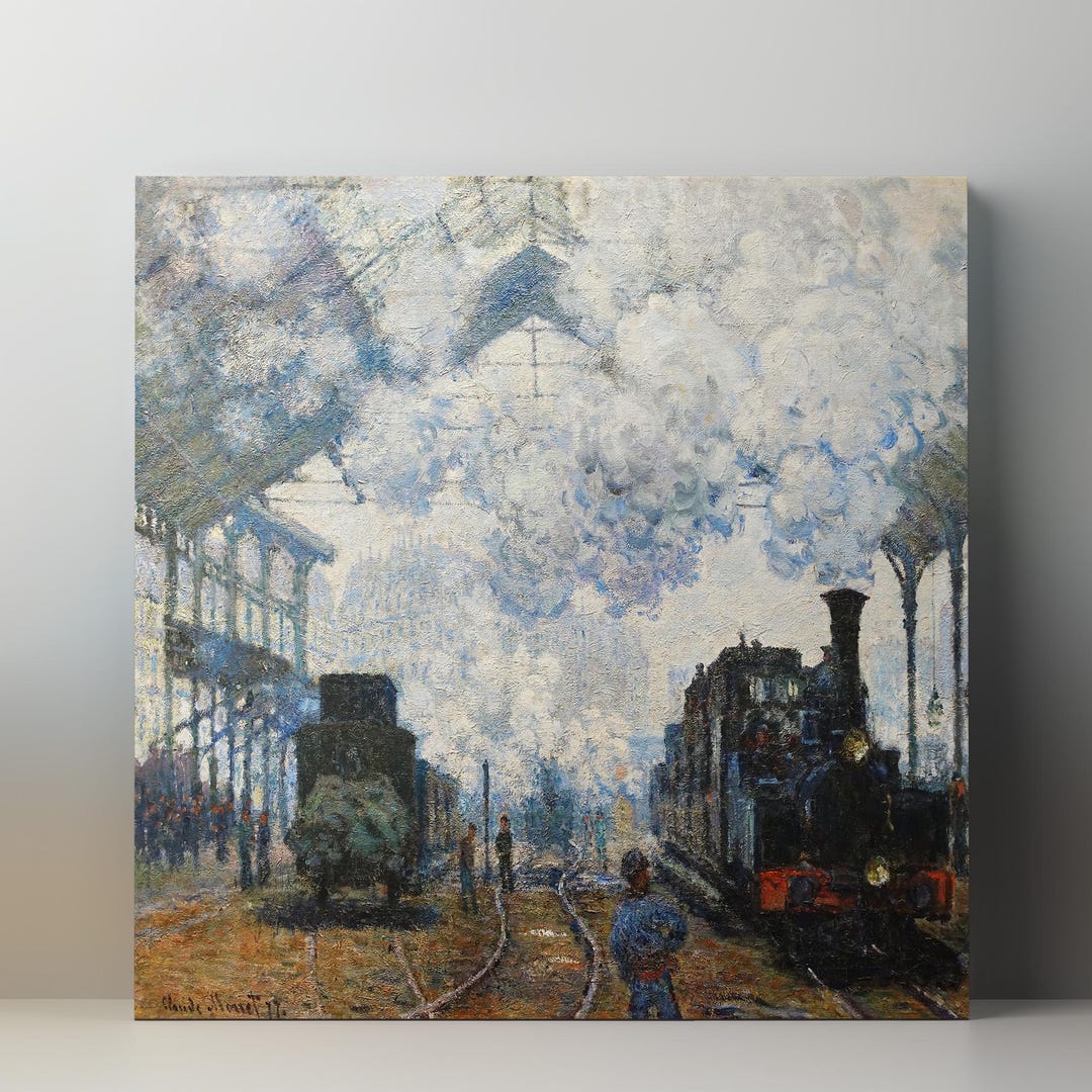 Monet Arrival of the Normandy Train Canvas Prints - Bustling Train ...