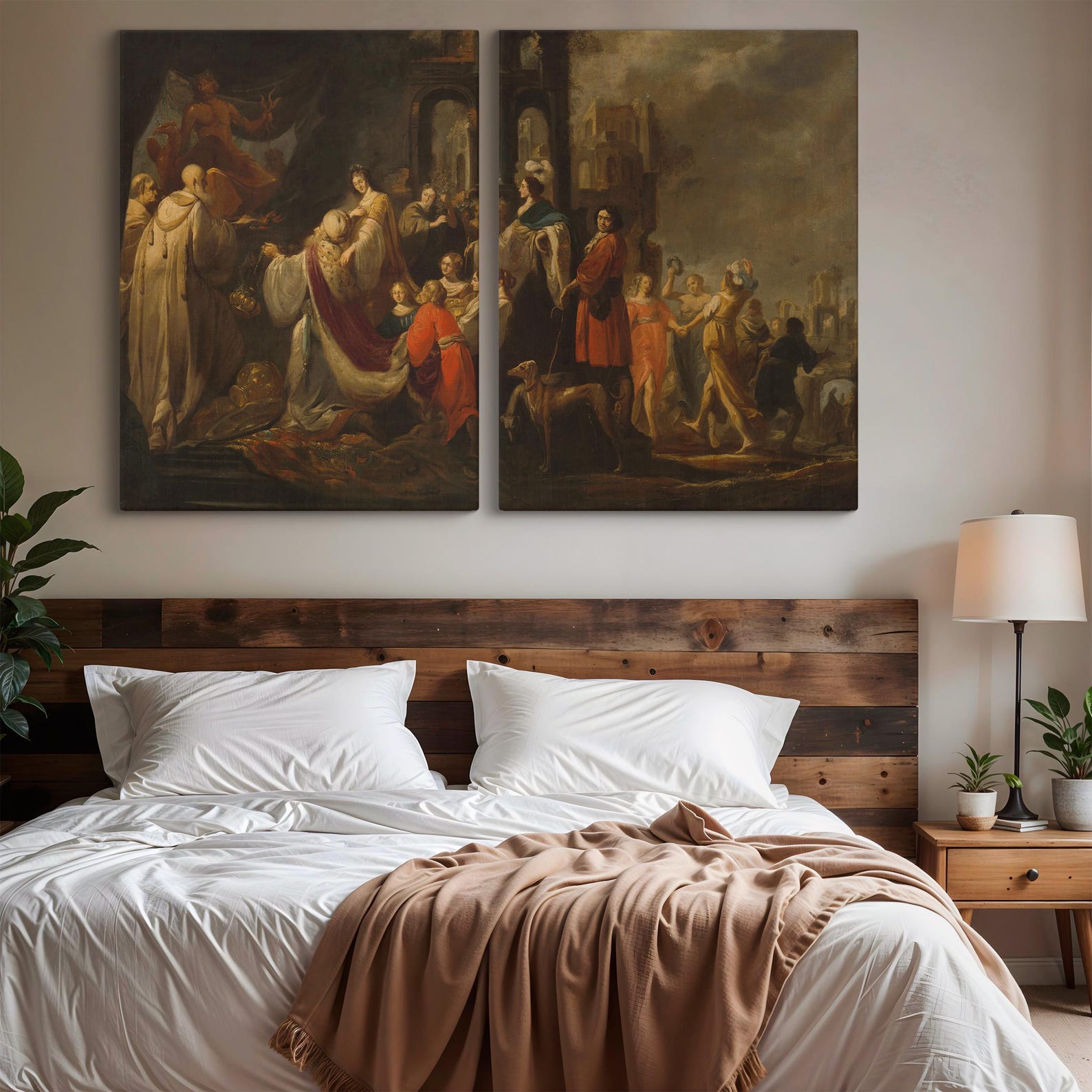 Baroque Religious Scene Canvas Wall Prints - Jacob Hogers King Solomon ...