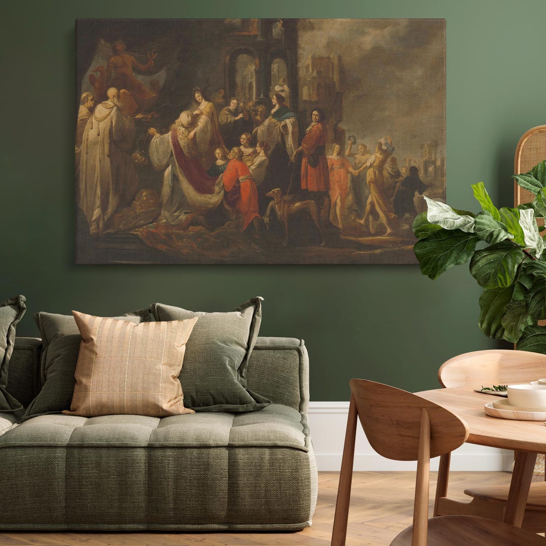 Baroque Religious Scene Canvas Wall Prints - Jacob Hogers King Solomon ...