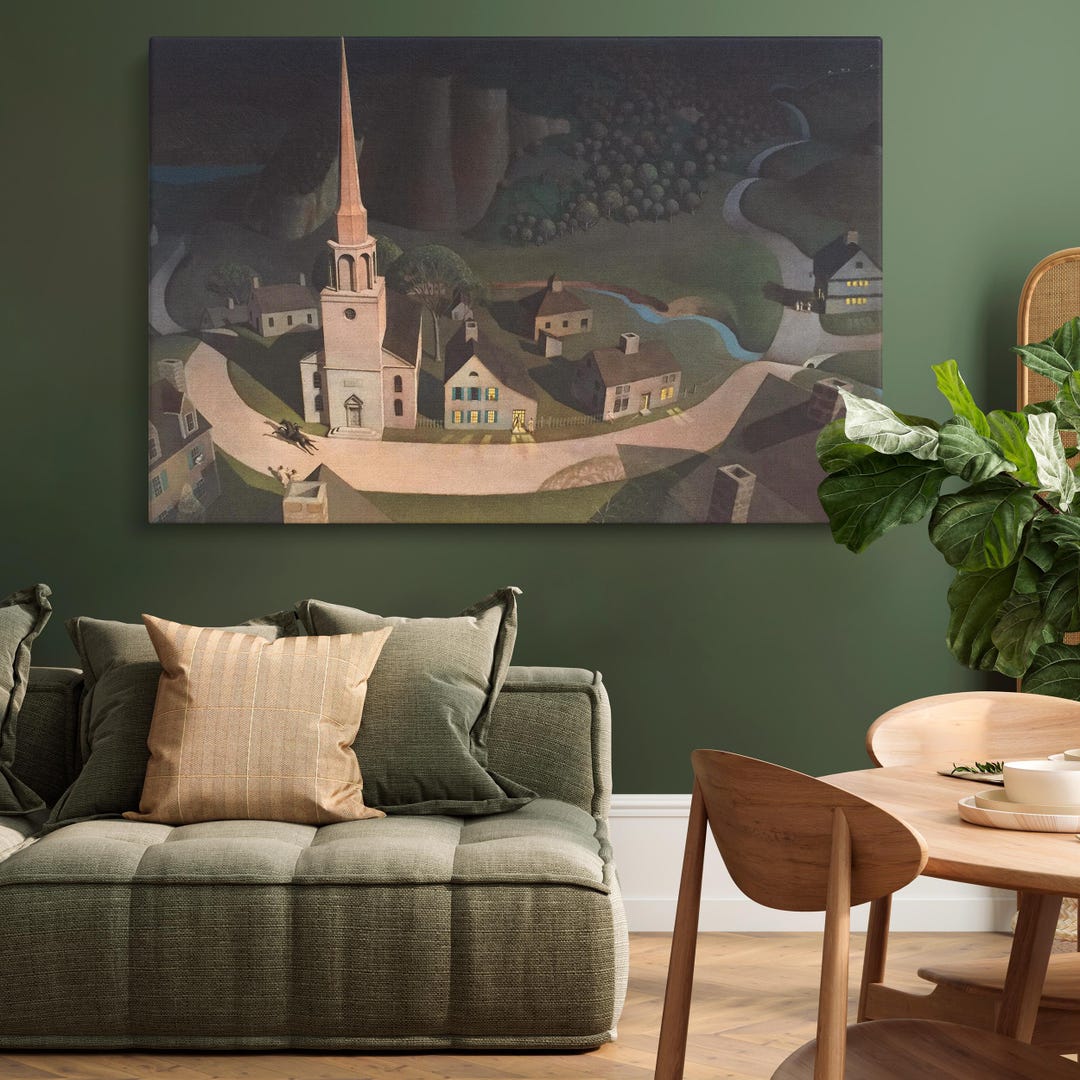 Grant Wood Paul Revere Canvas Wall Art - Iconic American Regionalist ...