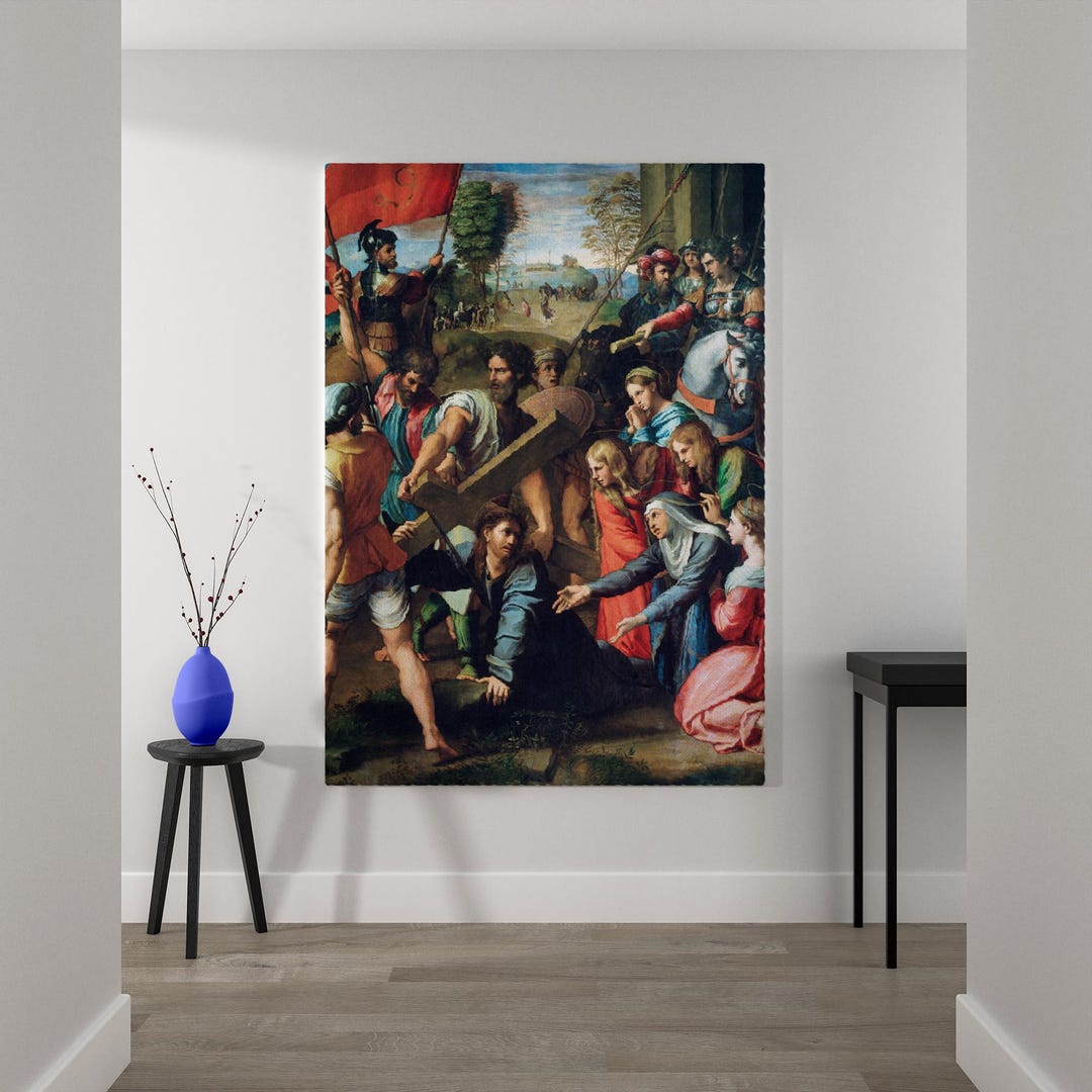 Raphael's Christ Falling on the Way to Calvary Wall Canvas ...