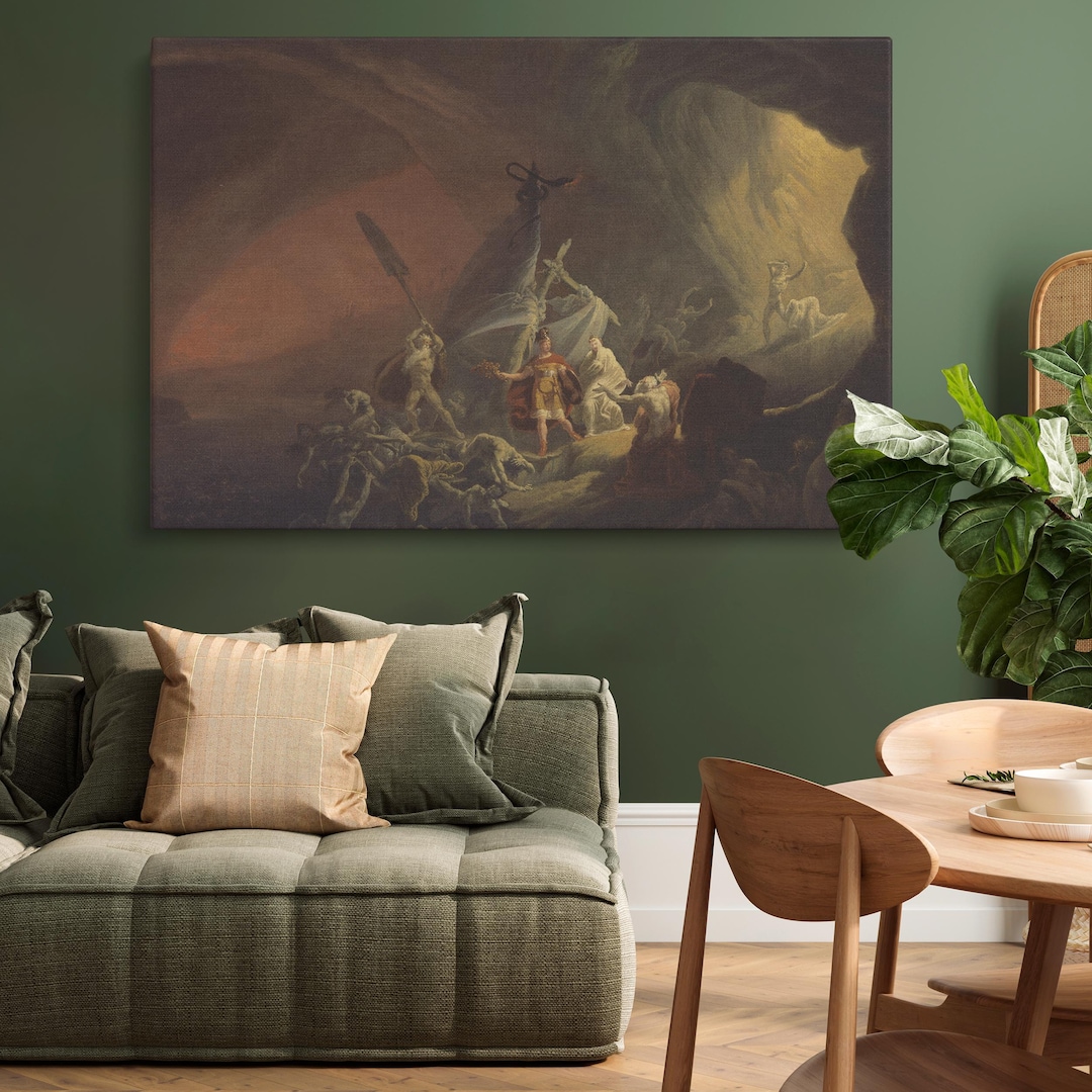 Aeneas and the Sibyl Canvas Wall Print – Classical Roman Mythology ...
