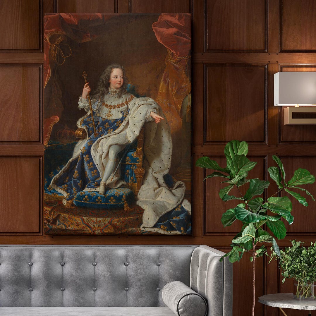 Louis XV as a Child Framed Canvas Print – After Hyacinthe Rigaud ...