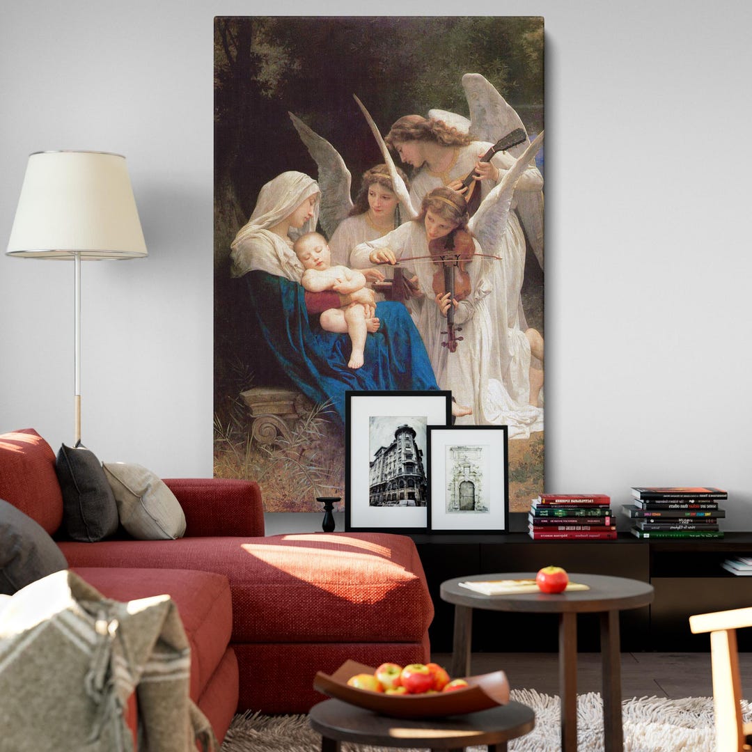 The Virgin of the Angels Canvas Wall Art – William-adolphe Bouguereau ...