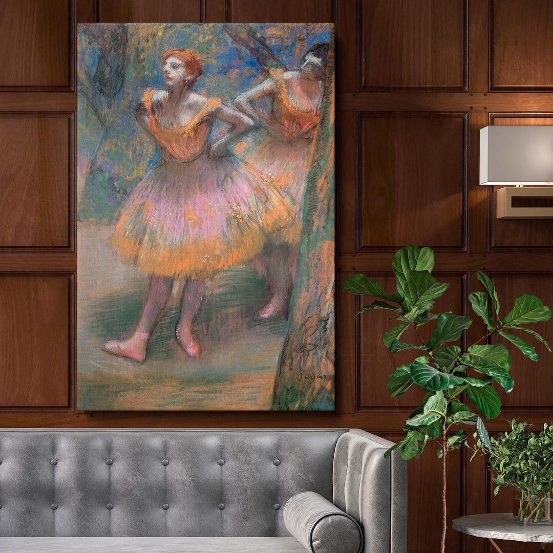 Two Dancers Wall Canvas by Edgar Degas - Impressionist Painting From ...
