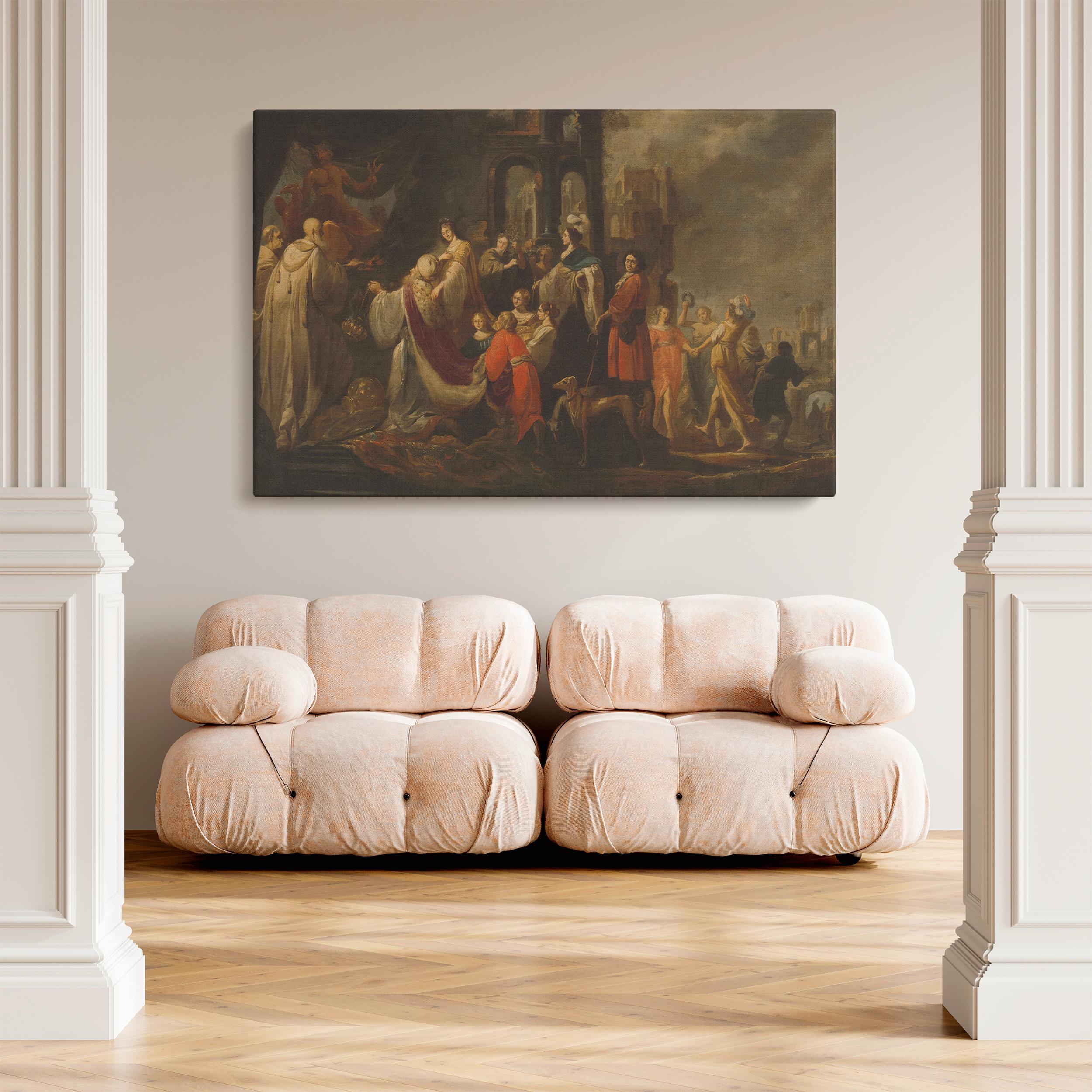Baroque Religious Scene Canvas Wall Prints - Jacob Hogers King Solomon ...