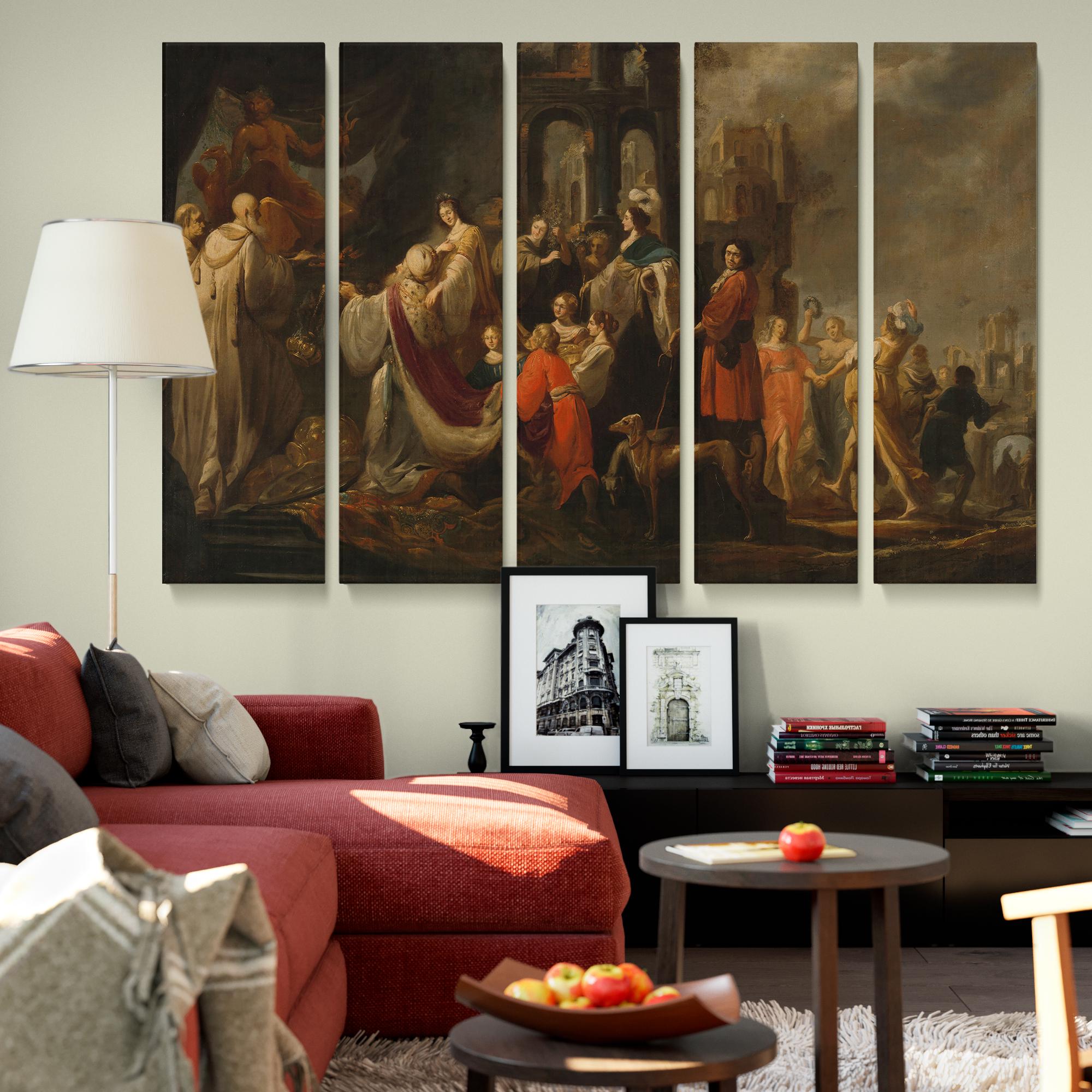 Baroque Religious Scene Canvas Wall Prints - Jacob Hogers King Solomon ...