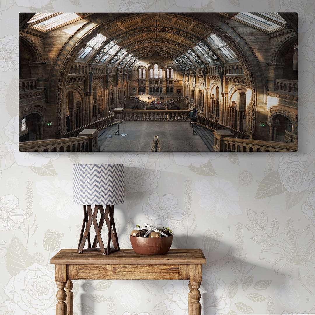 Natural History Museum Hall Canvas Wall Art - Victorian Architecture ...