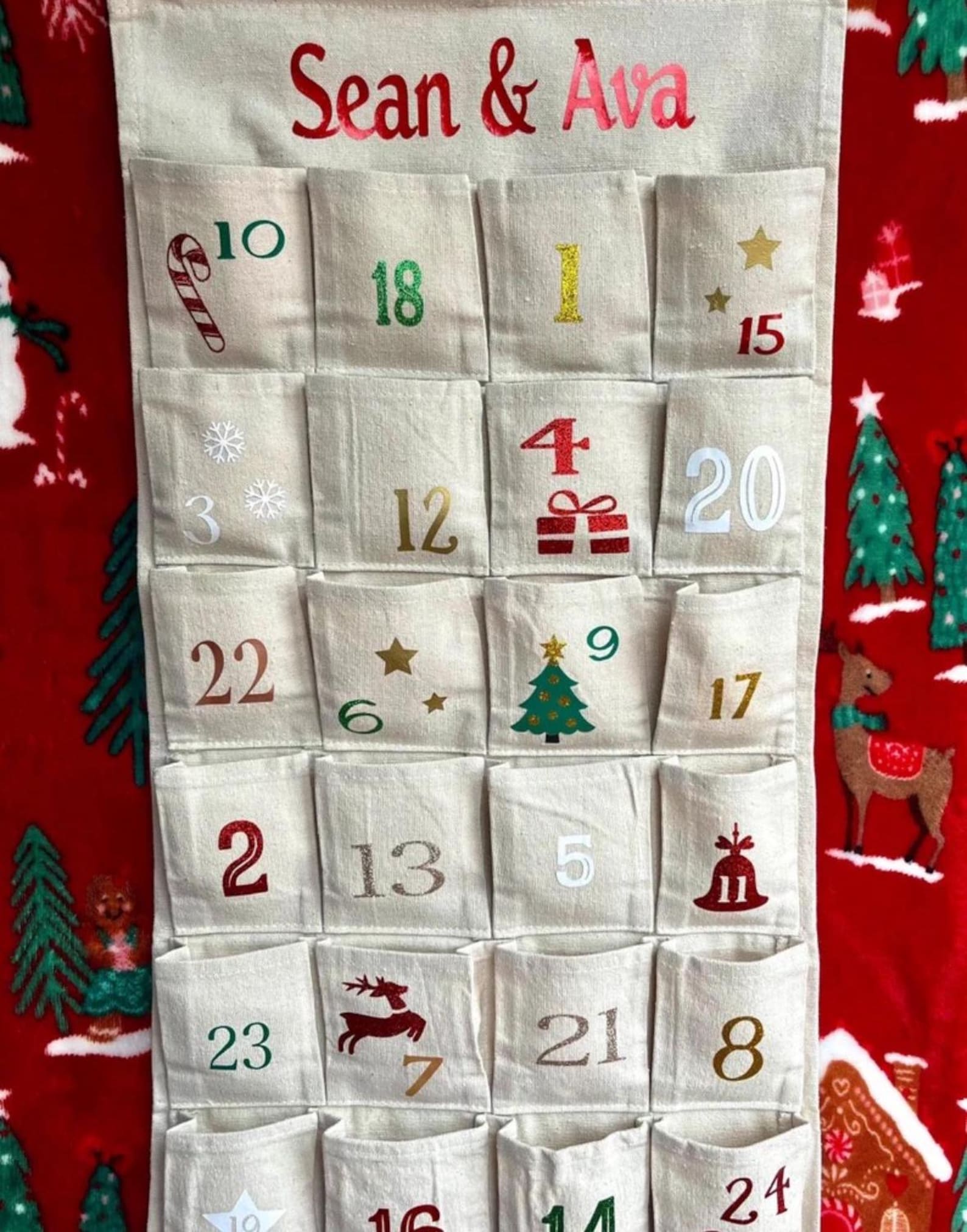 Personalised Reusable Handmade Advent Calendars, Christmas Advent ...