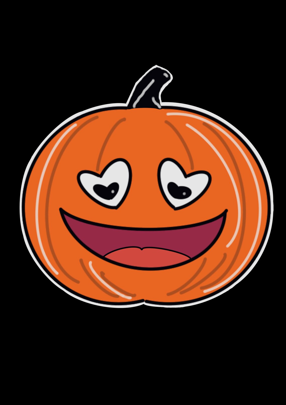 Cute 5 Halloween Pumpkin Stickers. PNG - Etsy
